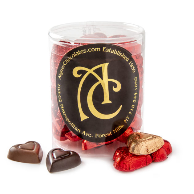 Foiled Milk Chocolate Hearts - Aigner Chocolates
